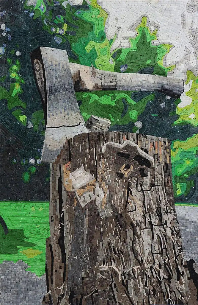 Mosaic Tree Trunk Wall Art | Tree Mosaics | iMosaicArt