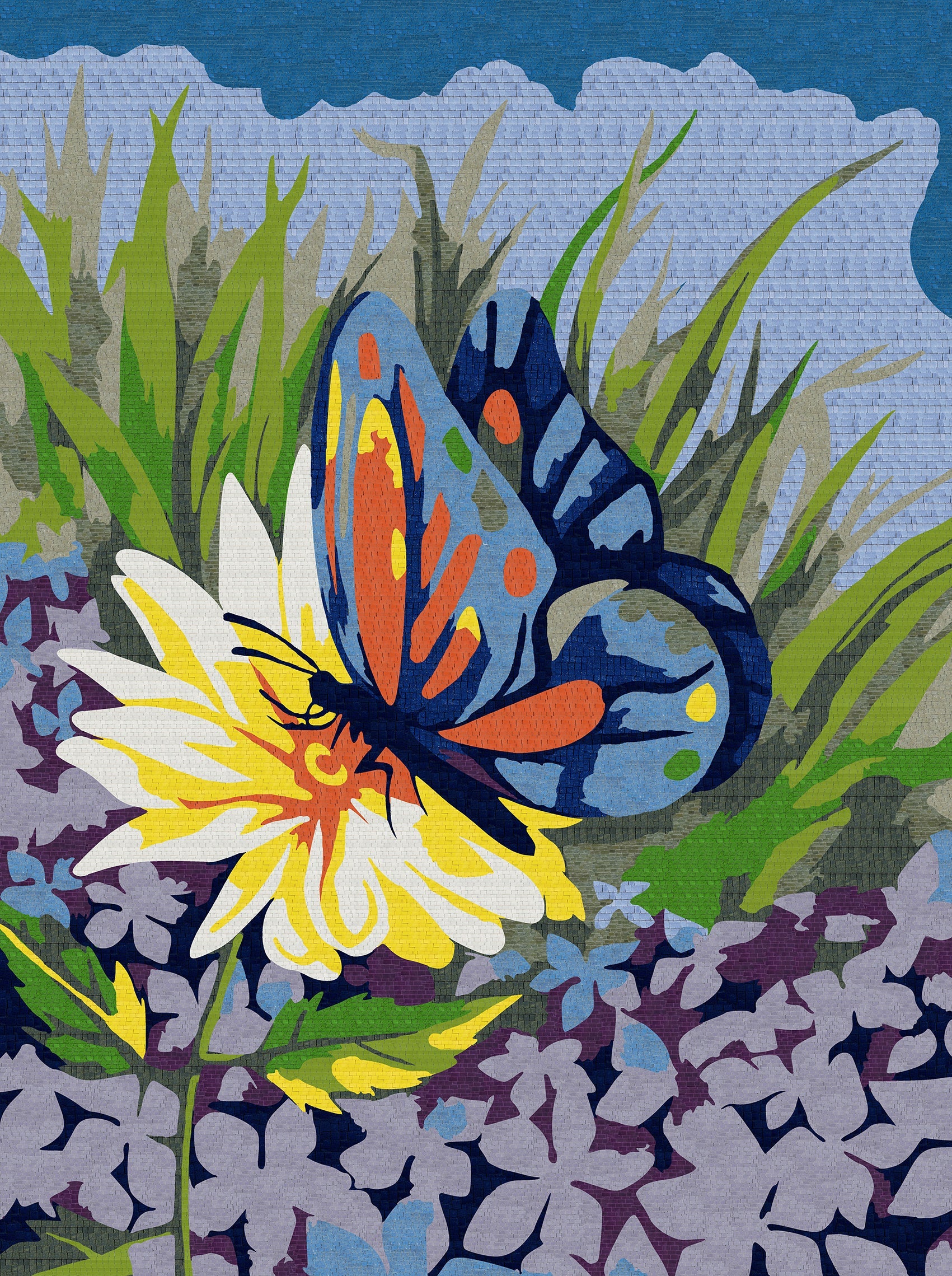 Mosaic Patterns Butterfly