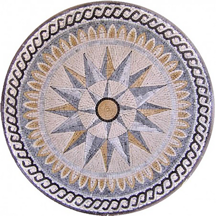 Mosaic Medallion - Round Mosaic Art Design I iMosaicArt | Geometric Mosaics